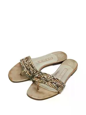 GINA Aurora Crystal-embellished Sandals