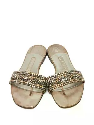 GINA Aurora Crystal-embellished Sandals