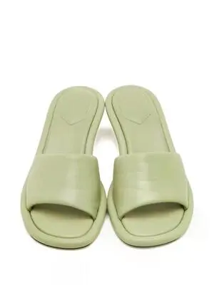Fendi Baguette Leather Slip-on Sandals