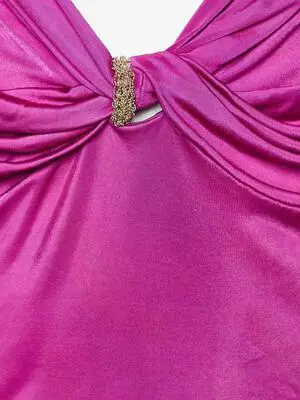 Versace Sleeveless V-neck Top With Knot Detail