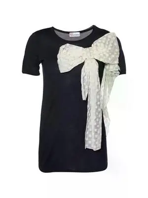 Red Valentino Bow Detail T-shirt - Black