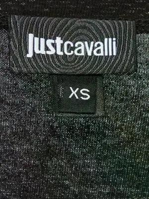 Just Cavalli Tiger-print Knit T-shirt With Satin Front Panel