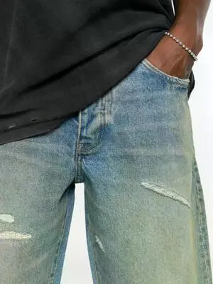 PURPLE BRAND Distressed Raw-cut Denim Shorts