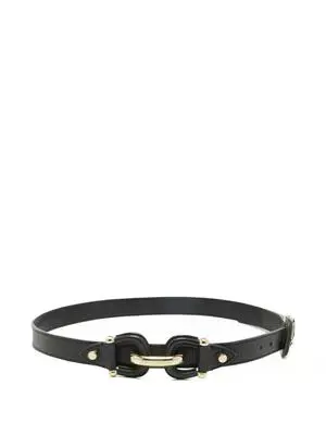 Burberry Buckle Leather Belt - Black