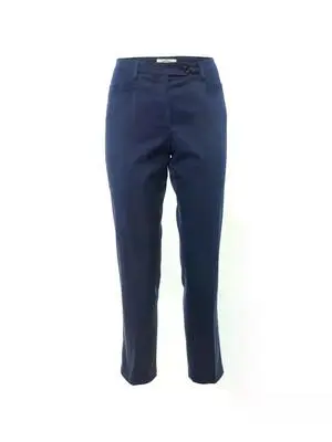 Prada Navy Cotton Trousers - Blue