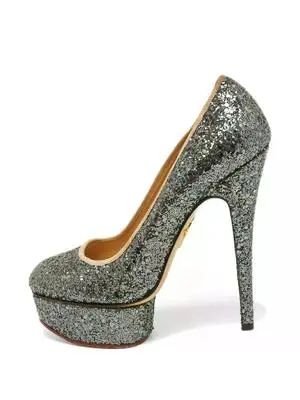 CHARLOTTE OLYMPIA Dolly Glittered Platform Pumps