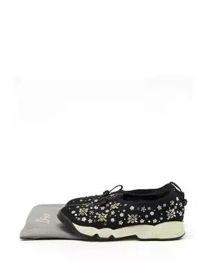 Dior Fusion Crystal Embellished Sneakers - Black