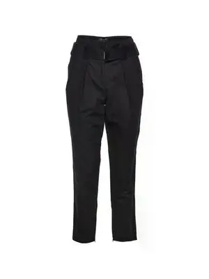 ISABEL MARANT VINTAGE Belted Tapered Trousers - Black