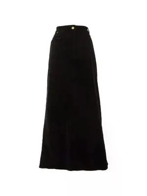 GANNI Corduroy A-line Maxi Skirt - Black