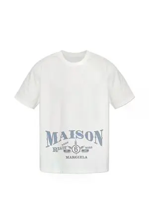 MAISON MARGIELA Logo-print T-shirt - Neutrals