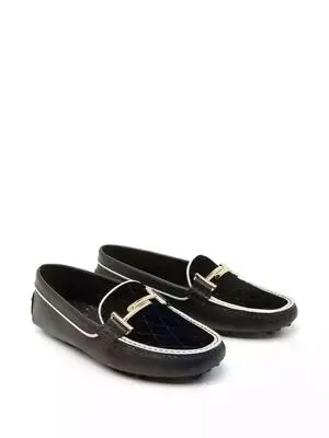 TOD'S Double T Quilted Moccasins