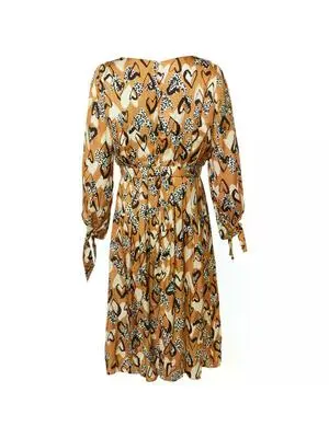 Paule Ka Heart-print Satin Midi Dress