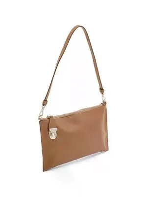 Prada Saffiano Leather Shoulder Bag - Neutrals