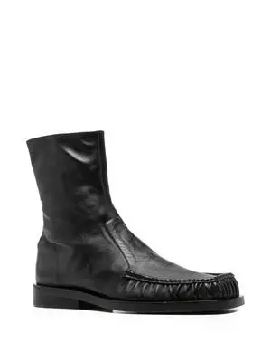 JIL SANDER Side-zip Leather Ankle Boots