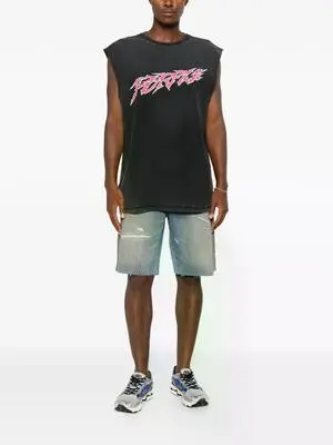 PURPLE BRAND Graphic-print Distressed T-shirt