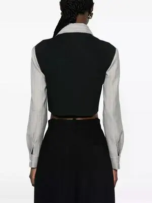 Patrizia Pepe Cropped Pinstripe Jacket