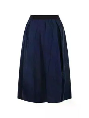 MARIA CALDERARA Crinkled Paint-splatter Skirt