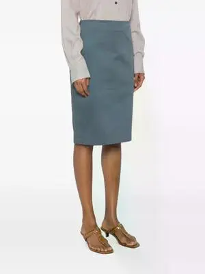 THE M.. Rear-slit Midi Skirt