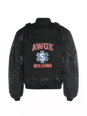 AWGE Logo-print Patch Detail Jacket