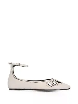 Isabel Marant Étoile Stud-embellished Cutout Ballet Flats