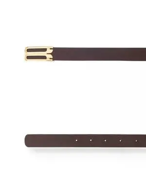 Victoria Beckham Dorian Monogram-buckle Leather Belt