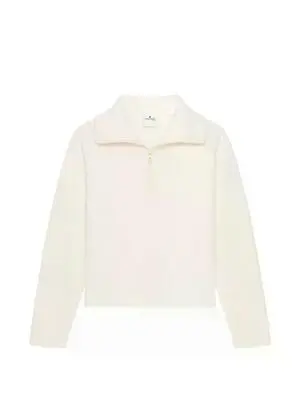 COURREGES Ribbed Knit Wool Sweater - Neutrals