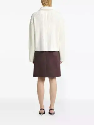 COURREGES Ribbed Knit Wool Sweater