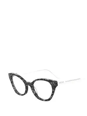 Moschino Marble-effect Cat-eye Frame Eyeglasses