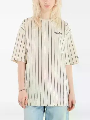 New Era Pinstripe Print T-shirt