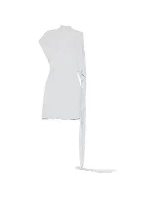 FRANCESCO MURANO Draped Asymmetric High Neck Dress