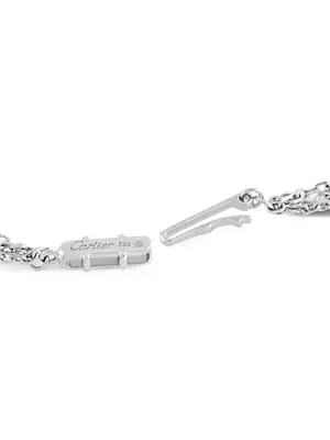 Cartier Trinity Diamond And Ceramic Necklace - Silver