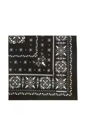Dsquared2 Baroque-print Scarf - Black