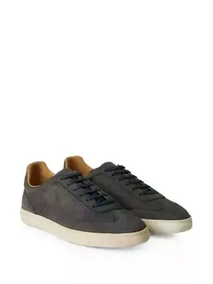 Brunello Cucinelli Pebbled Leather Low-top Sneakers - Grey