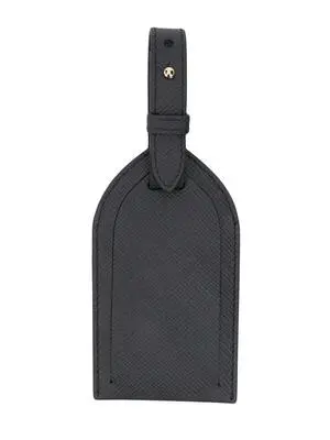 Smythson Panama Crossgrain-effect Luggage Tag