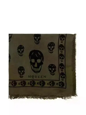 Alexander McQueen Skull-print Scarf - Green