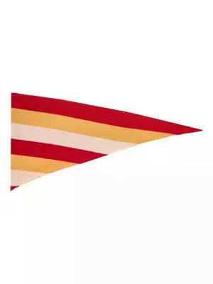 LA ROSE Striped Triangular Scarf