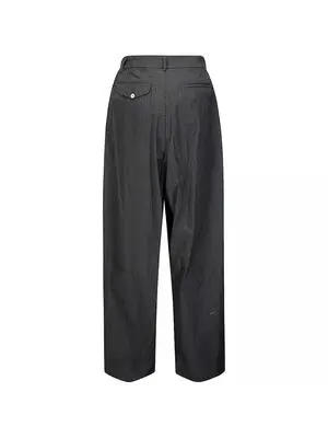 MAISON JEJIA Checked Cotton Pleated Trousers