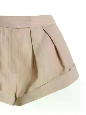 LAQUAN SMITH Pinstripe Pleated Shorts