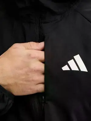 Adidas Hooded Logo-print Jacket