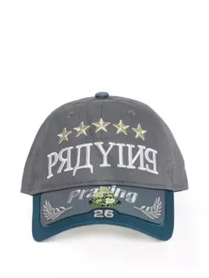 PRAYING Russian Logo Baseball Cap - Grey