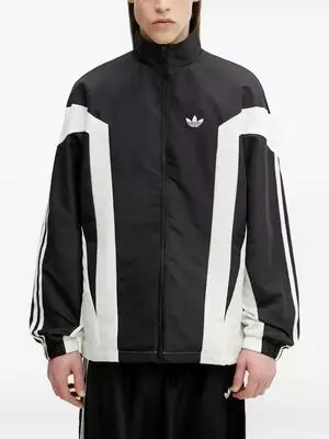 Adidas Originals Embroidered Side Stripe Windbreaker - Black
