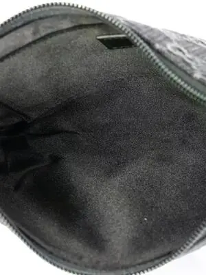 Gucci Horsebit Slim Gg Denim Shoulder Bag With Leather Accents