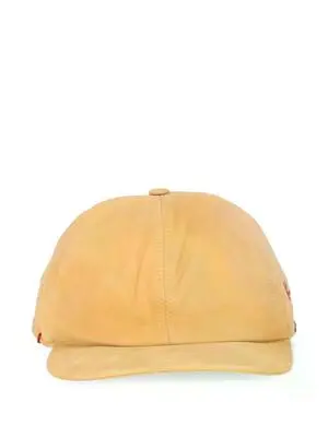 Isaia Leather Baseball Cap - Neutrals