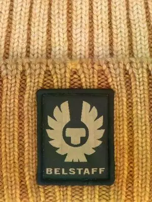 Belstaff Logo Patch Ribbed-knit Beanie Hat