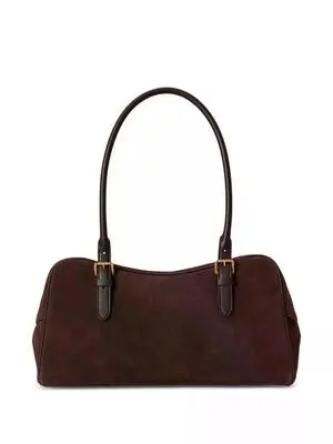 Ralph Lauren Marcy Suede Satchel Bag - Brown