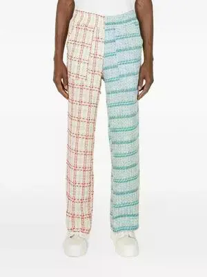 (DI)VISION Di:vision Check-pattern Contrasting Panel Trousers