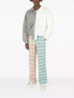 (DI)VISION Di:vision Check-pattern Contrasting Panel Trousers