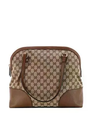 Gucci Gg Canvas Leather Dome Satchel