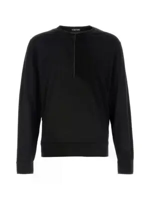 TOM FORD Fine Knit Crew Neck Sweater - Black