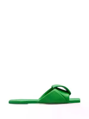 Loewe Padded Strap Origami Leather Sandals - Green